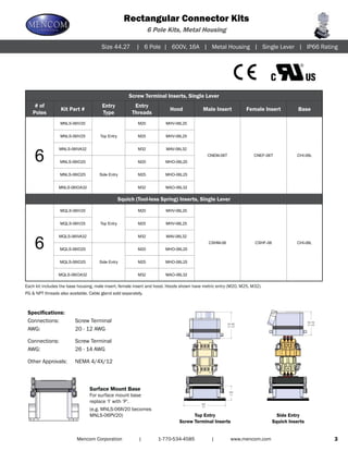 Rectangular Connector Kits | PDF