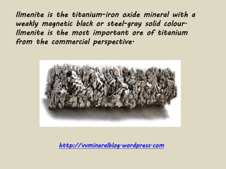 Ilmenite Has Varied Applications And Advantages – VV Mineral Mining | PPTX