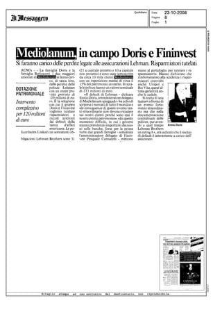 Il Messaggero 23ott08 | PDF