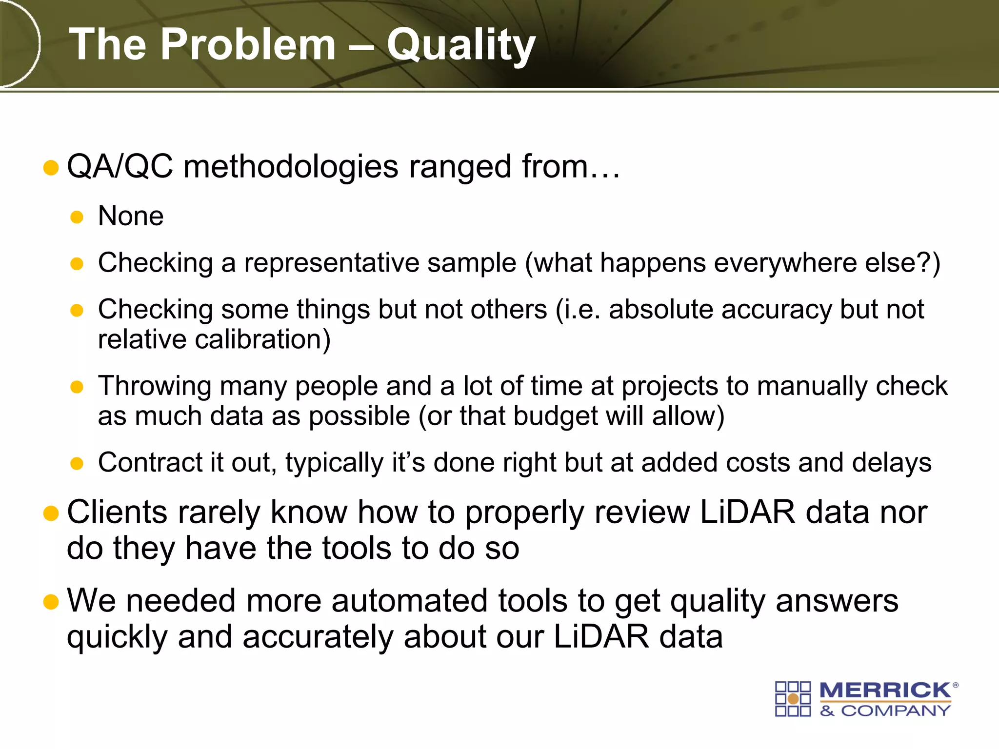 Automated LiDAR Data Quality Control | PPT