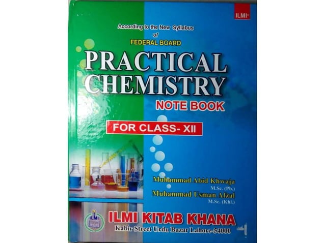 ILMI Practical Chemistry Notebooks | PPTX