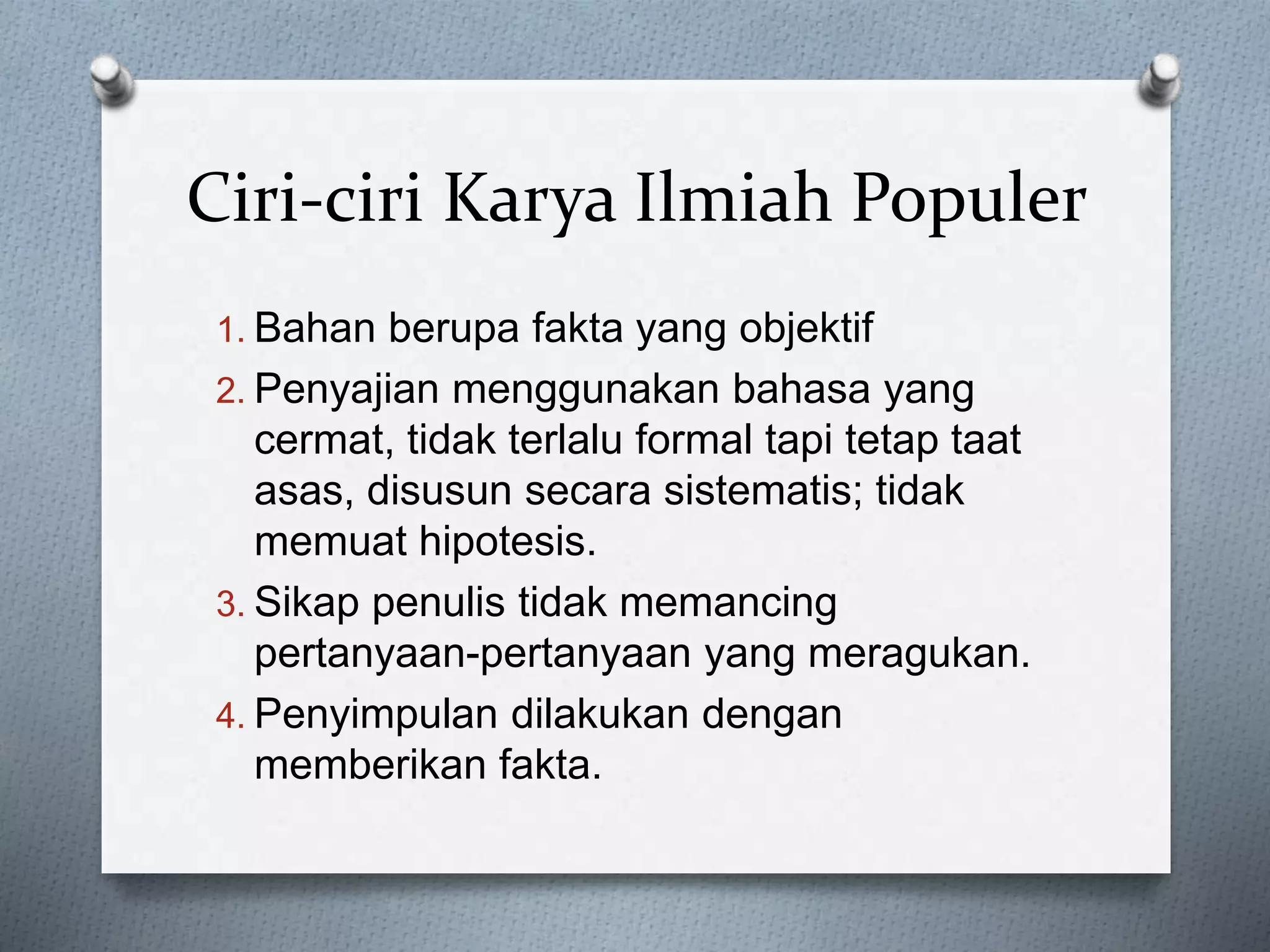 Ilmiah populer | PPTX