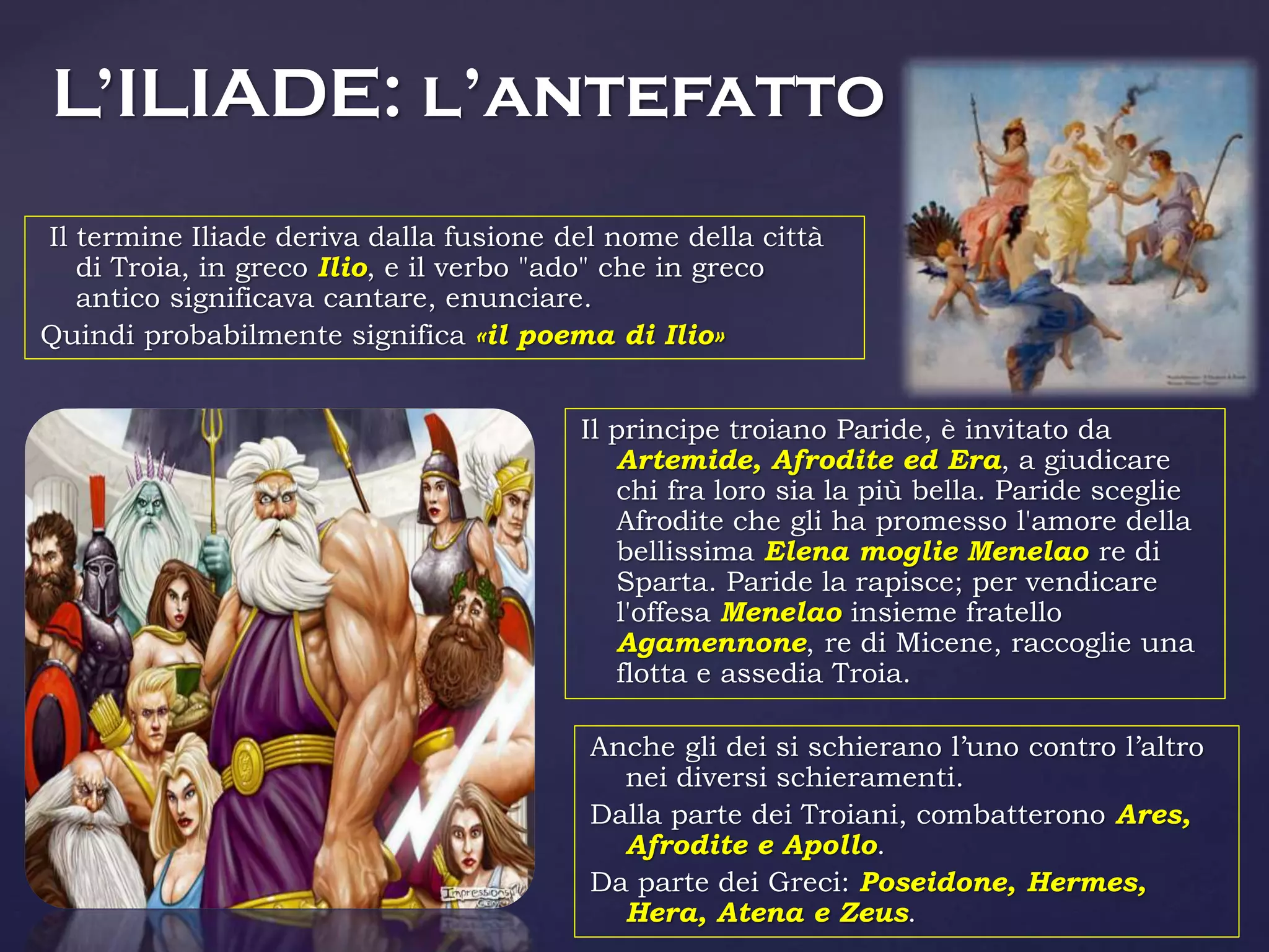 Il mito e l'iliade | PPSX