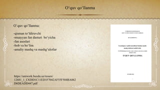 Ilmiy ishlar asoslari fanidan prezentatsiya. | PPT