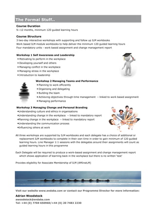 ILM Level 3 First Line Management Introduction 2010 | PDF