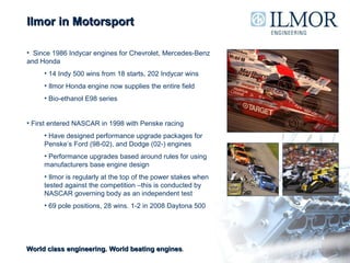Ilmor Overview Presentation | PPT
