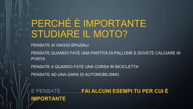 Il moto dei corpi | PPTX