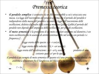 Il moto del pendolo2 | PPT