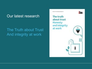 ILM World of Learning: The truth about trust - Leading with trust and ...