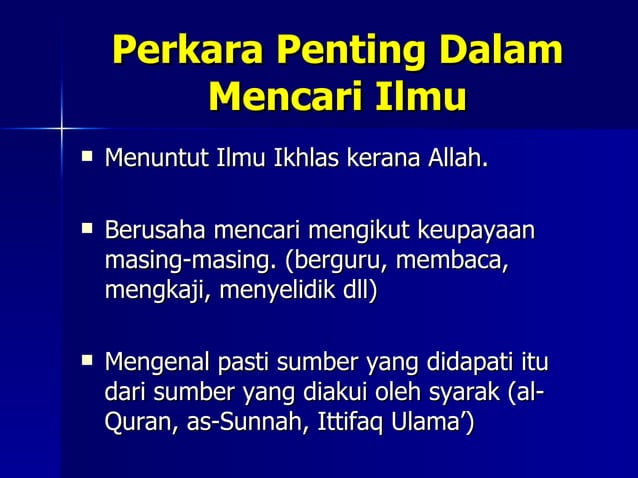 Ilmu, Iman Dan Amal | PPT