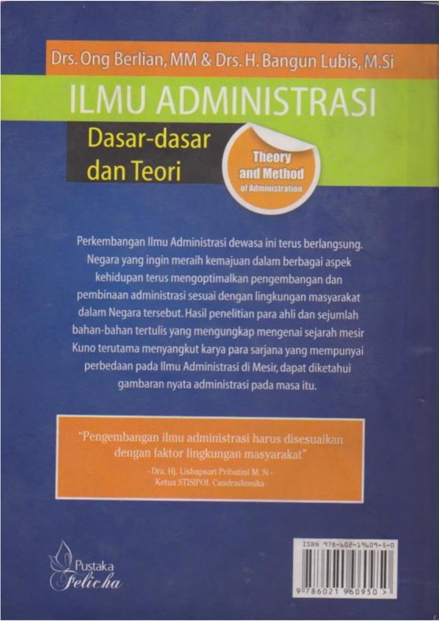 Ilmu administrasi negara dasar dasar dan teori | PDF