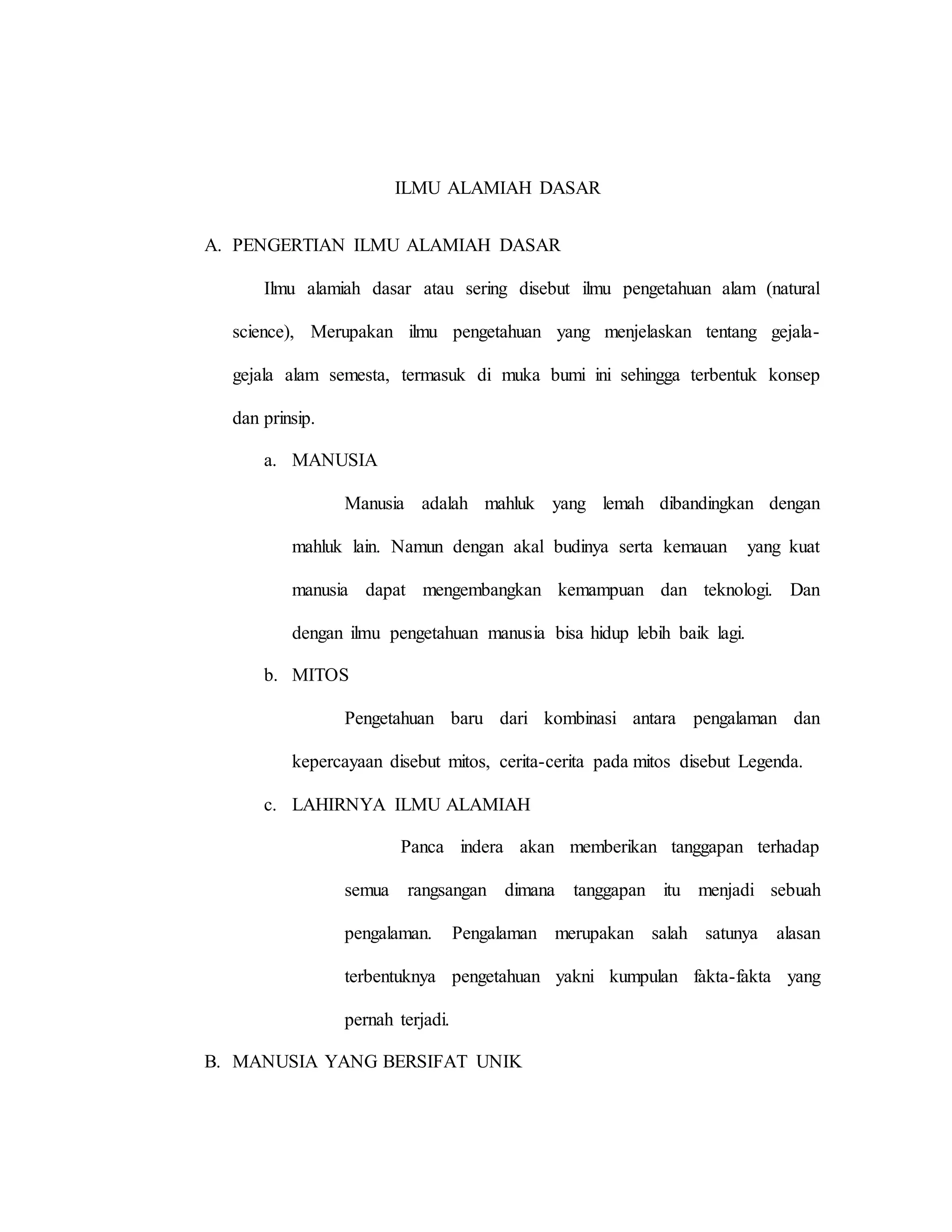 Ilmu alamiah dasar | PDF