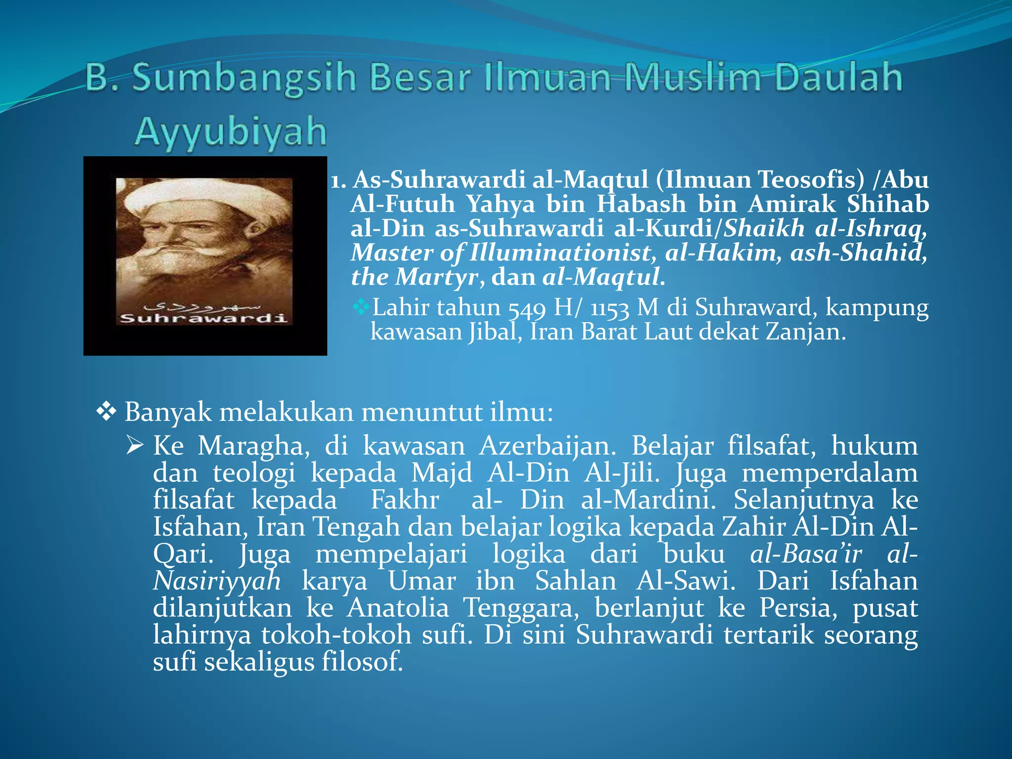 Ilmuan dinasti Ayyubiyah | PPTX