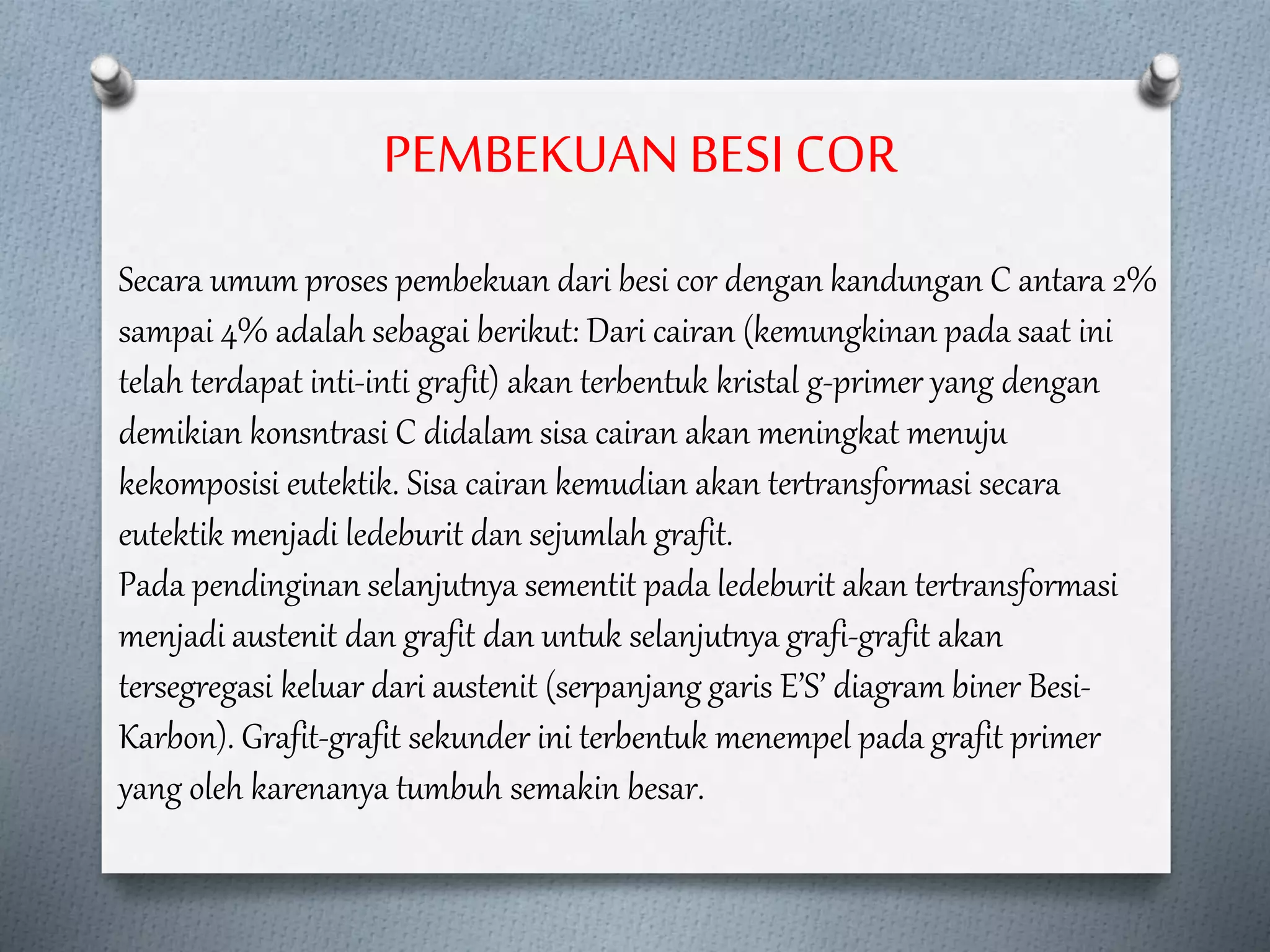 Ilmu bahan besi cor | PPTX