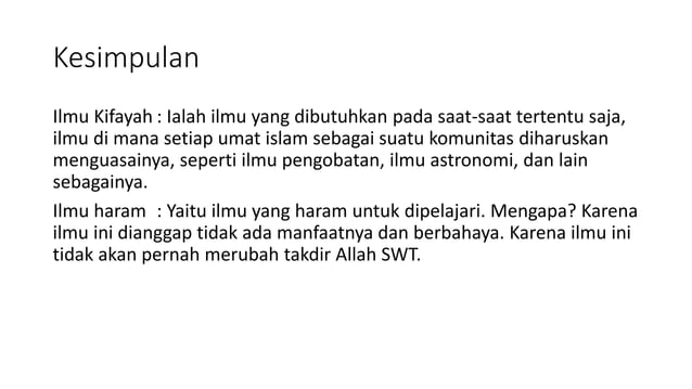 Ilmu fardhu kifayah dan ilmu haram | PPTX
