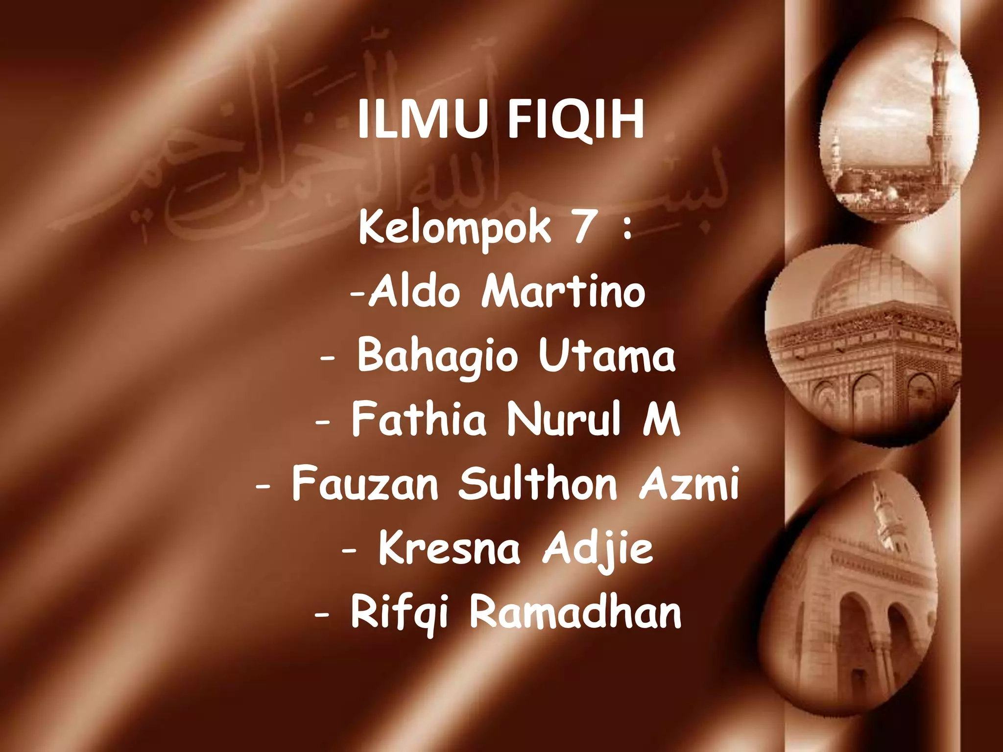 Ilmu fiqih - Agama Islam kelas xi | PPT