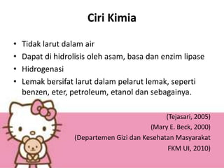 Ilmu gizi lemak | PPTX