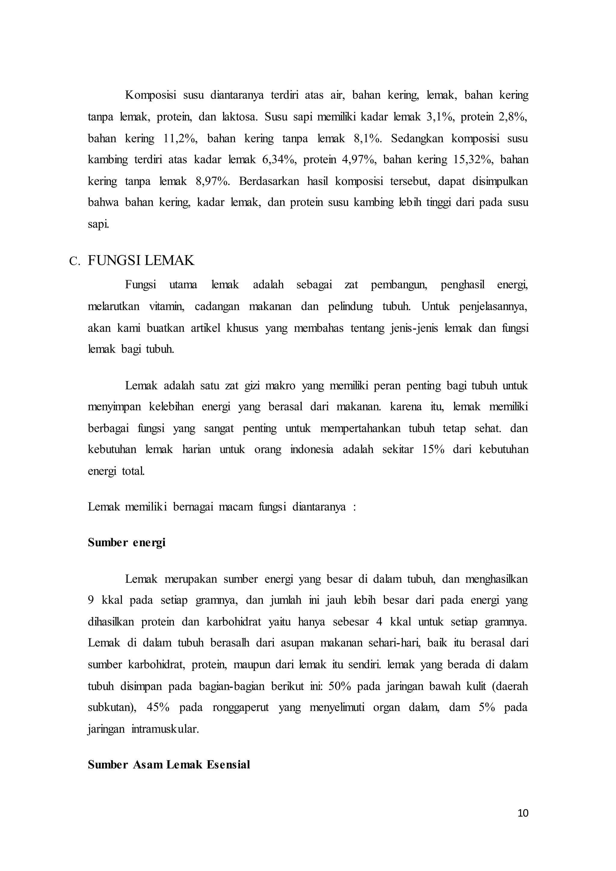 Ilmu gizi lemak | DOCX