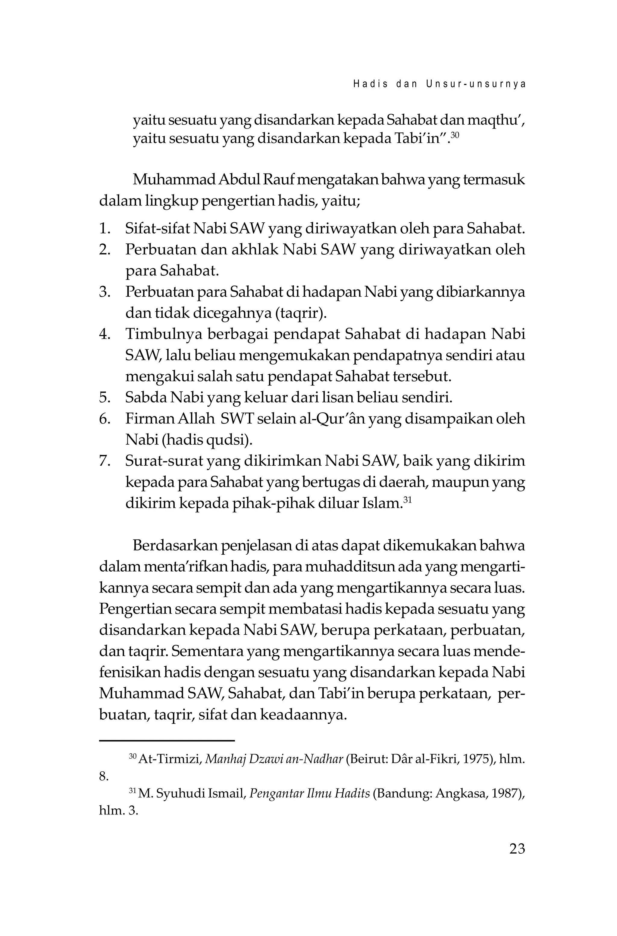 ilmu hadis, defenisi, fungi, materi, pembagian.pdf