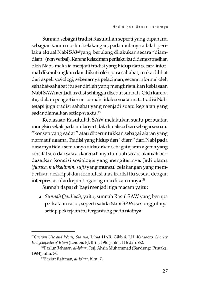 ilmu hadis, defenisi, fungi, materi, pembagian.pdf