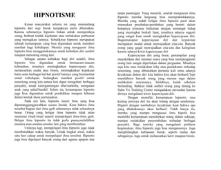 Ilmu hipnotis | PDF