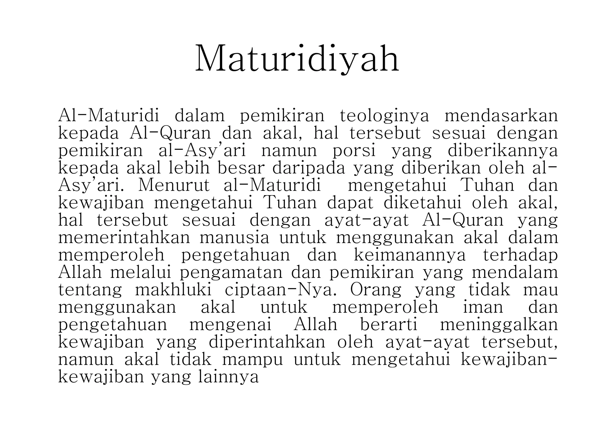 Perkembangan Pemikiran Islam: Ilmu kalam | PPTX