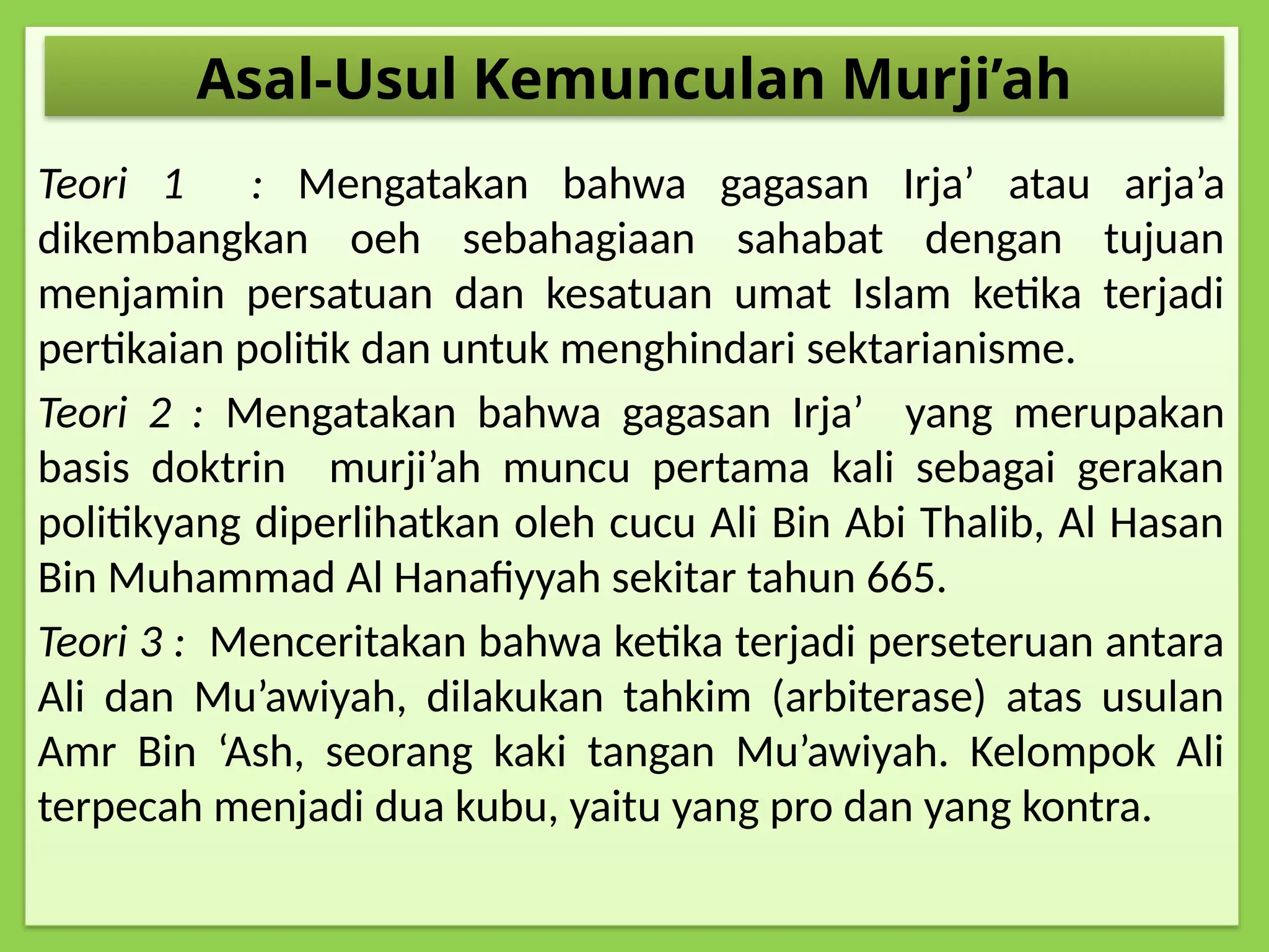 ilmu kalam materi KHAWARIJ & MURJI’AH.pptx