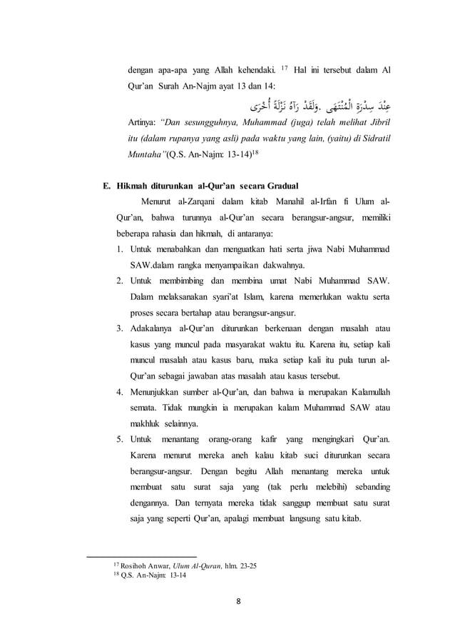 Ilmu nuzul al qur'an | DOCX