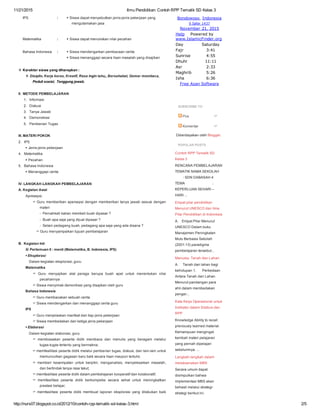 Ilmu pendidikan contoh rpp tematik sd kelas 3 | PDF