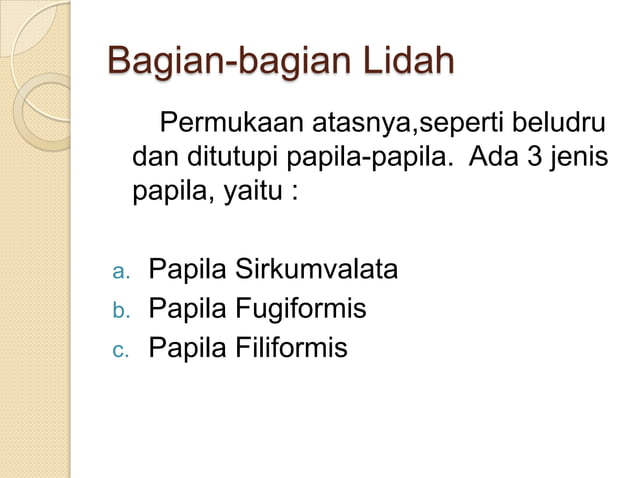 pengertian Indra pengecap ( Lidah ) | PPTX