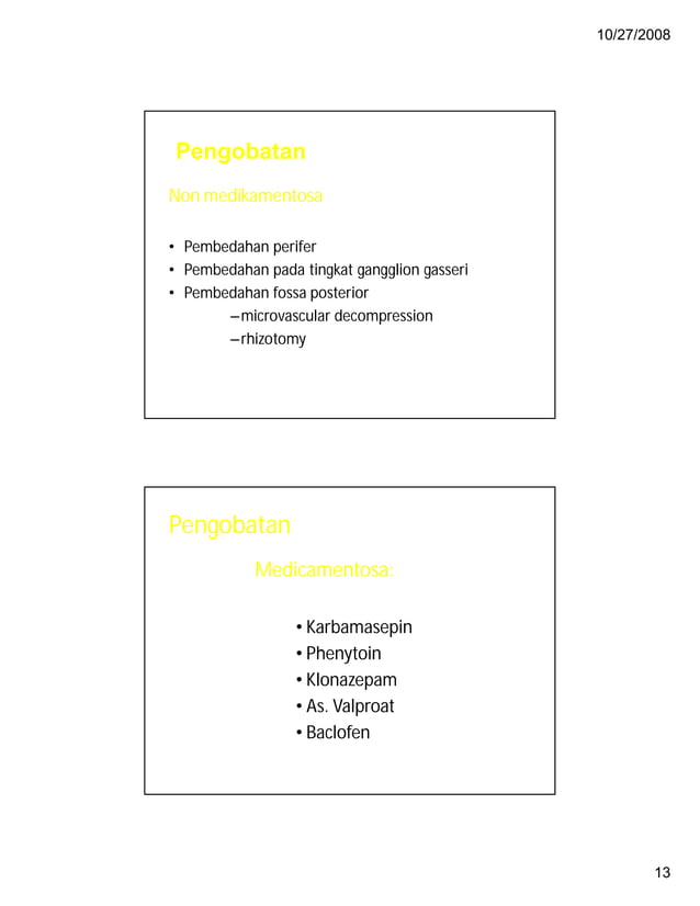 Ilmu penyakit saraf trigeminal neuralgia [compatibility mode] | PDF
