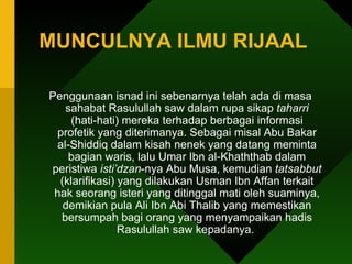 Ilmu rijal al hadits | PPT