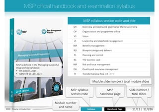 AXELOS - MSP® - Managing Successful Programmes - Foundation | PDF