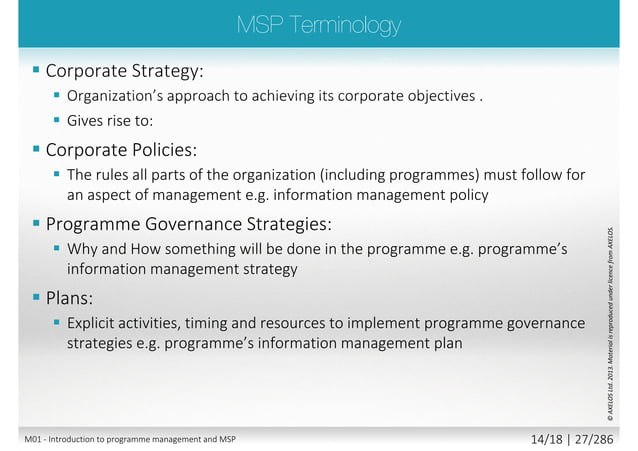 AXELOS - MSP® - Managing Successful Programmes - Foundation | PDF ...