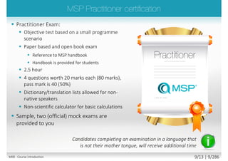 AXELOS - MSP® - Managing Successful Programmes - Foundation | PDF