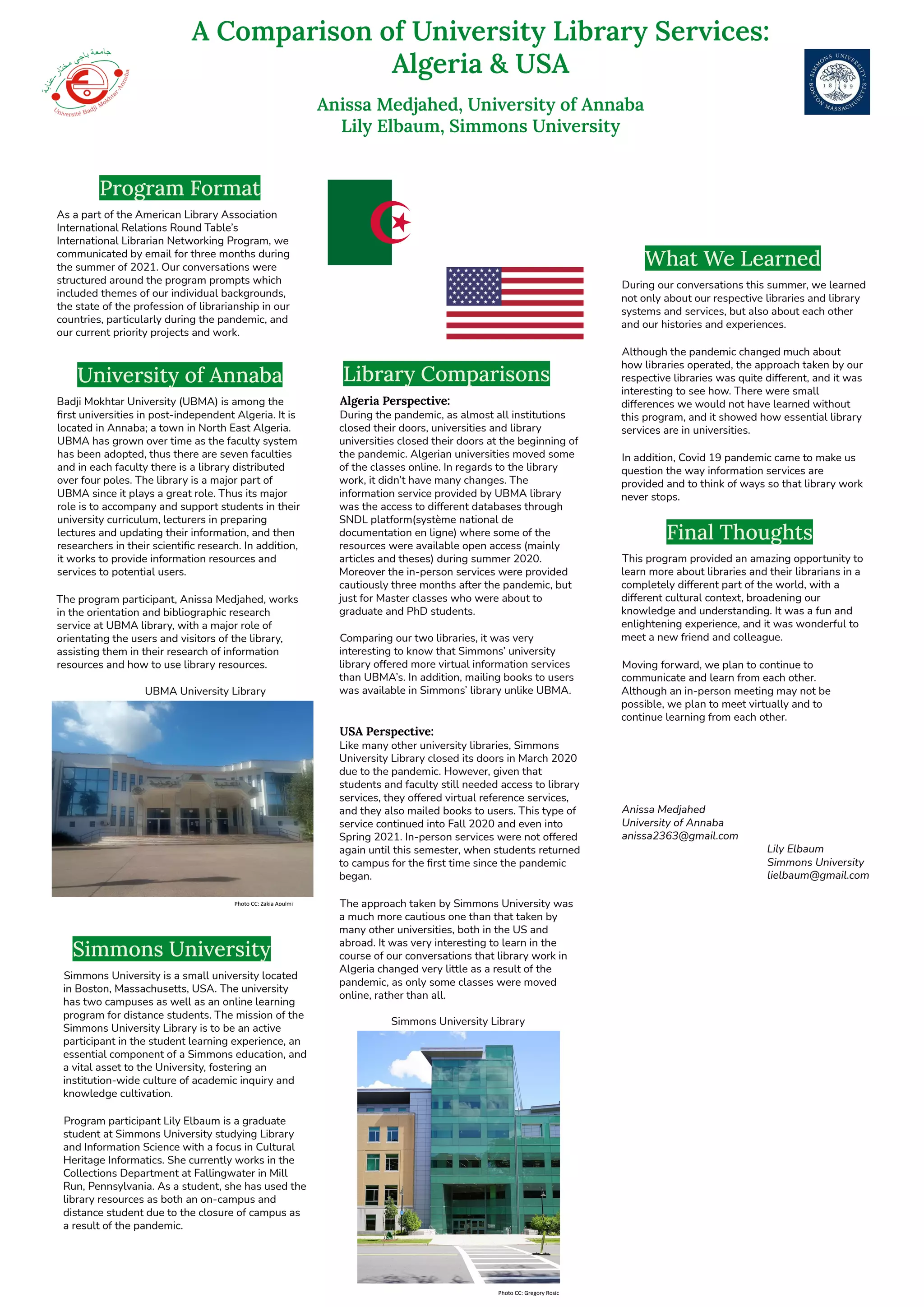 A Comparison of University Library Services: Algeria & USA | PDF