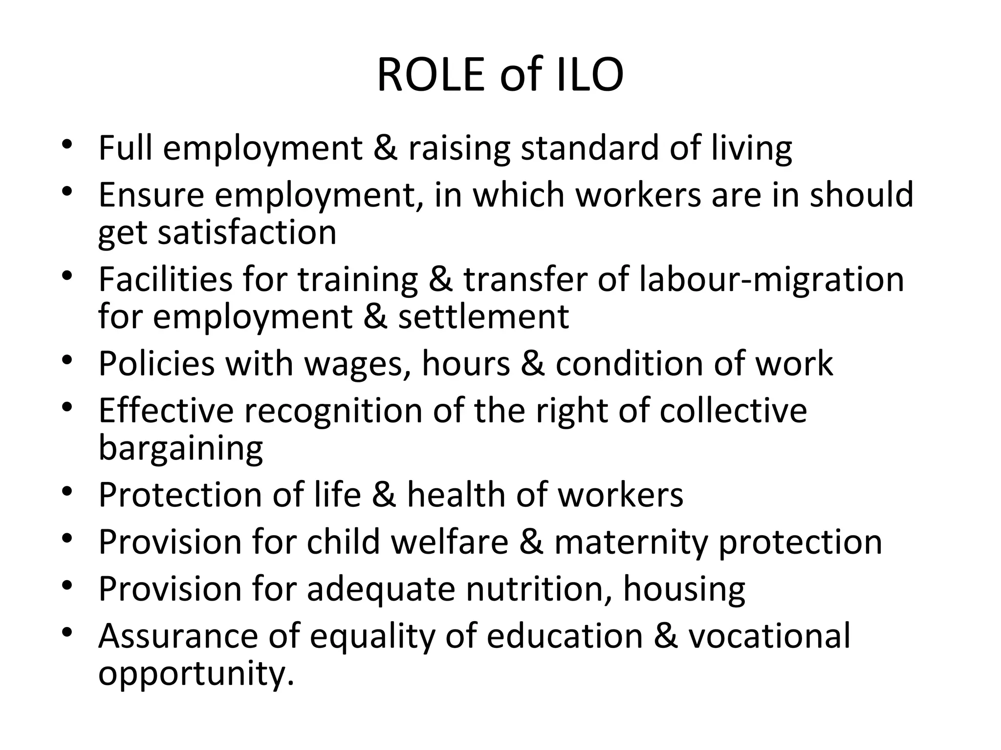 international labour organisation | PPT