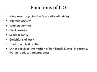 international labour organisation | PPT