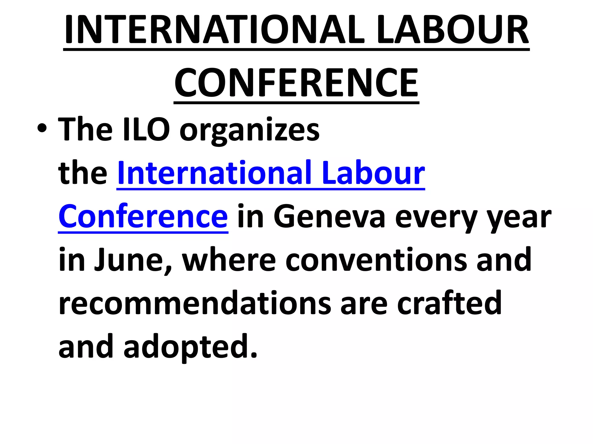 INTERNATIONAL LABOUR ORGANIZATION | PPTX