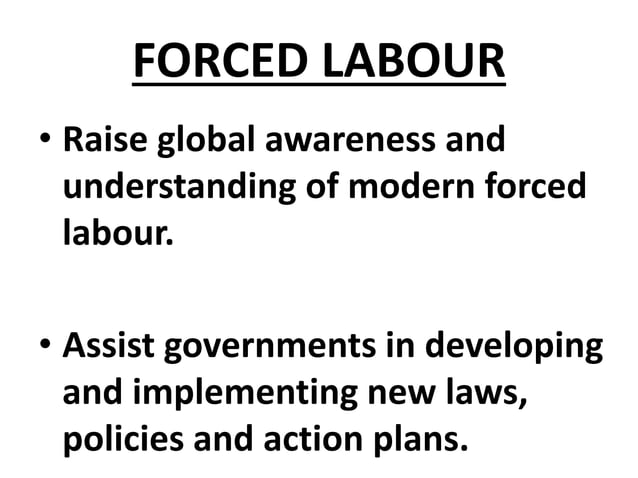 INTERNATIONAL LABOUR ORGANIZATION | PPTX | Business and Finance