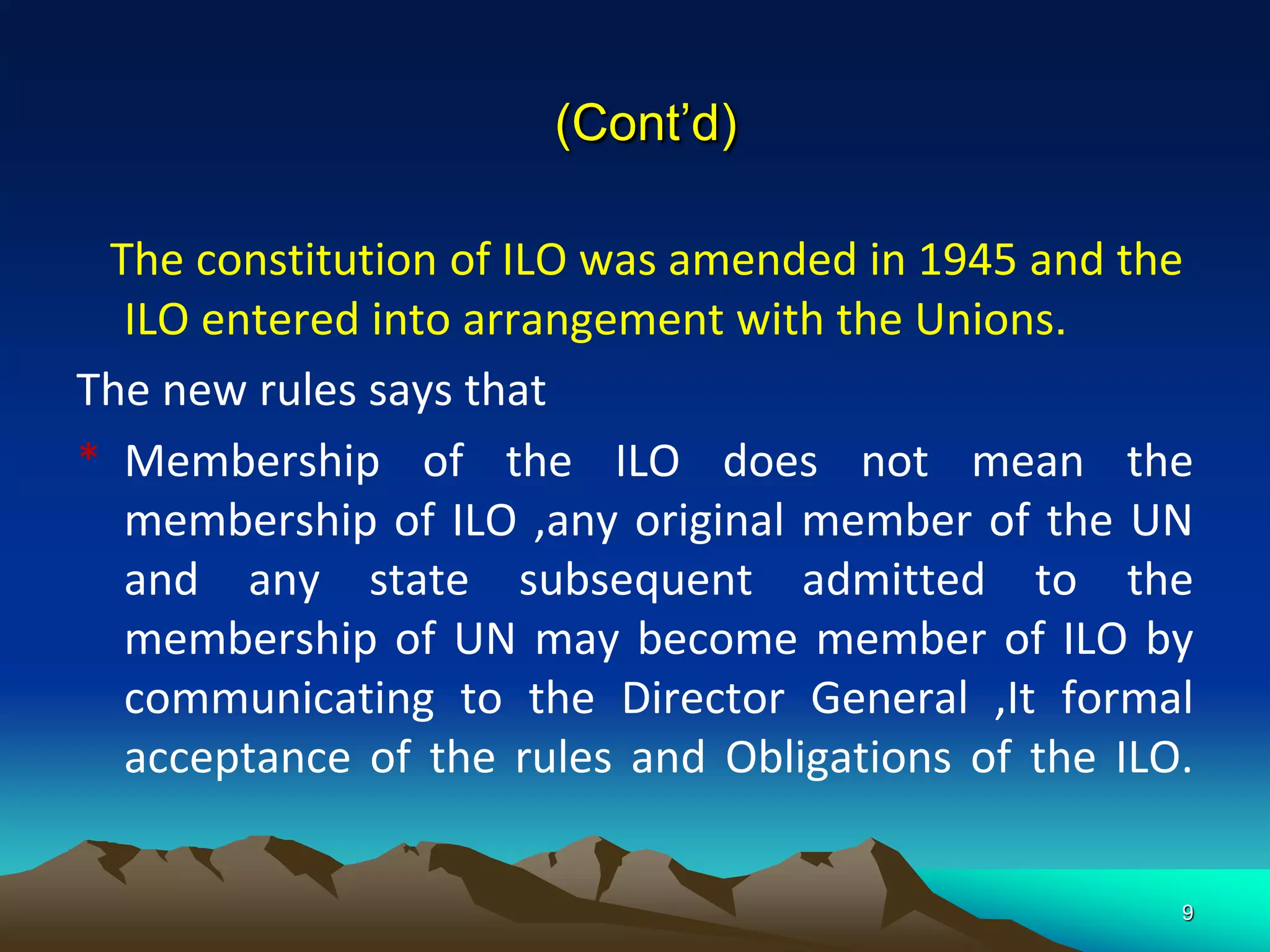 International Labour Organisation | PPT