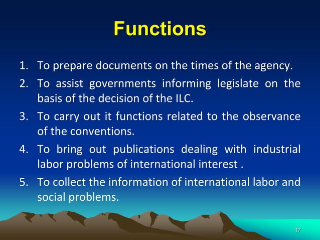International Labour Organisation | PPT