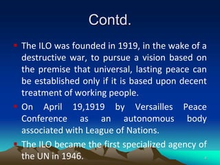 International Labour Organisation | PPT