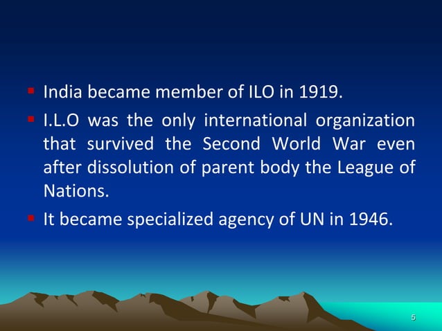 International Labour Organisation | PPT