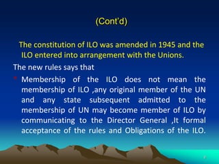 International Labour Organisation | PPT