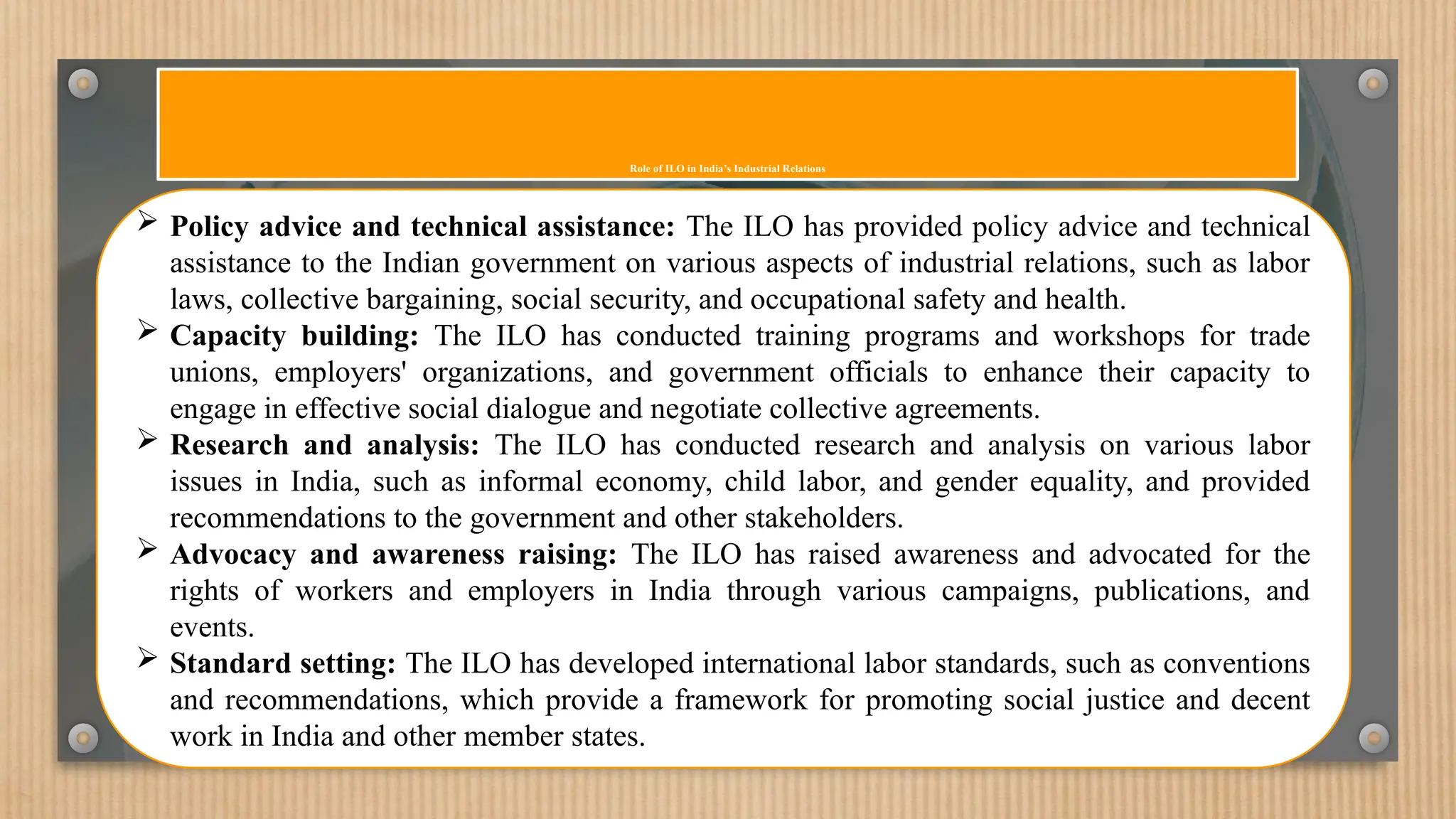 Industrial labor Organization ILO in HR | PPT