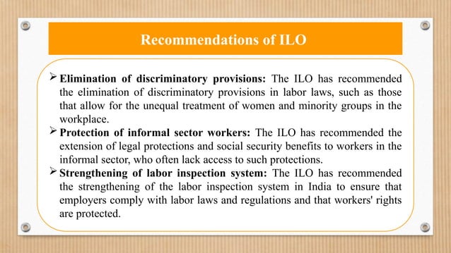 Industrial labor Organization ILO in HR | PPT