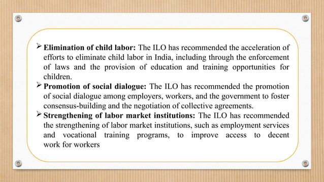 Industrial labor Organization ILO in HR | PPT