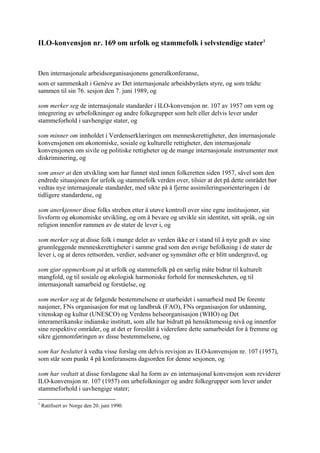 ILO-konvensjon 169 (norsk) | PDF