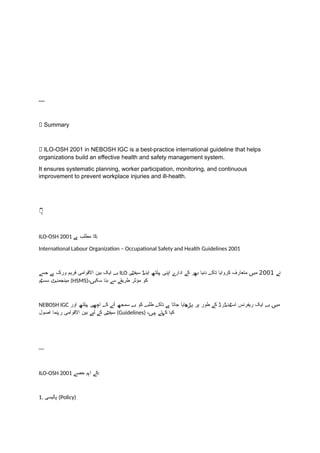 ILO 2001.docx explain ILO in detail by example | DOCX